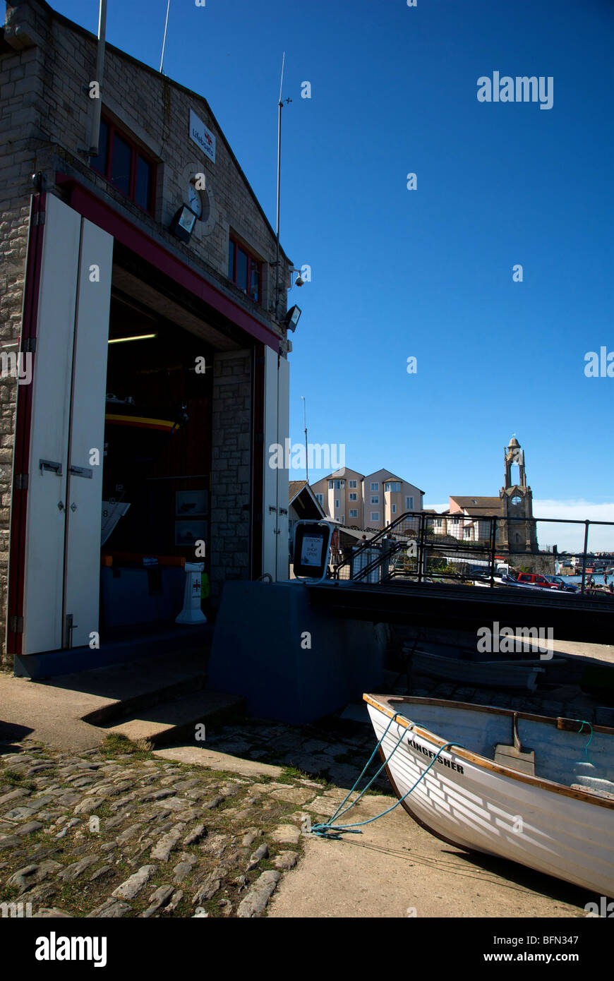 Swanage Dorset UK Peveril Point Peninsula Lifeboat Station Stock Photo ...