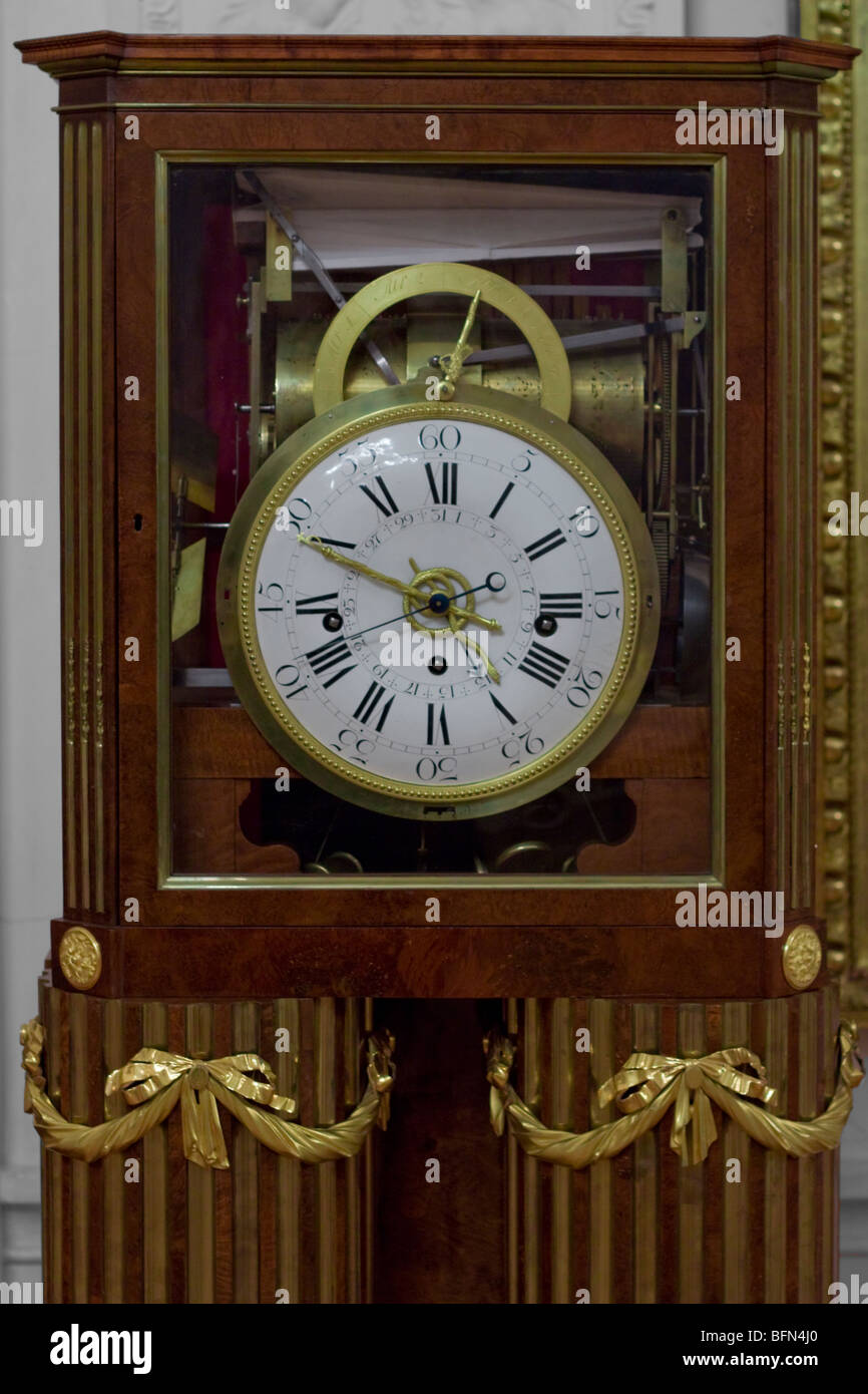 Antique clock at the Hermitage museum, Russia Stock Photo - Alamy