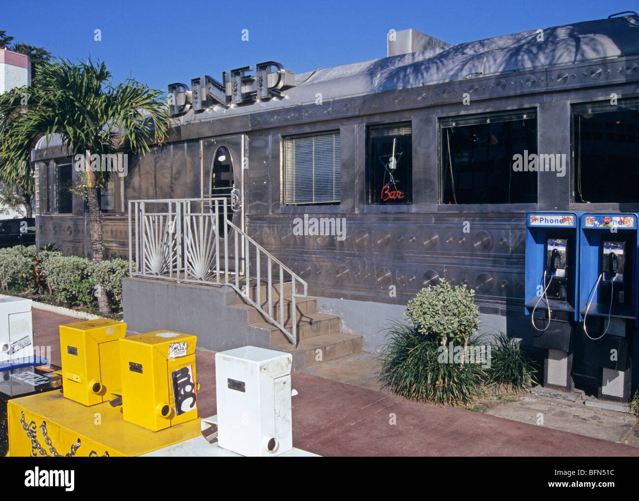 11th Street diner , Art Deco area South Beach Miami Florida USA Stock ...