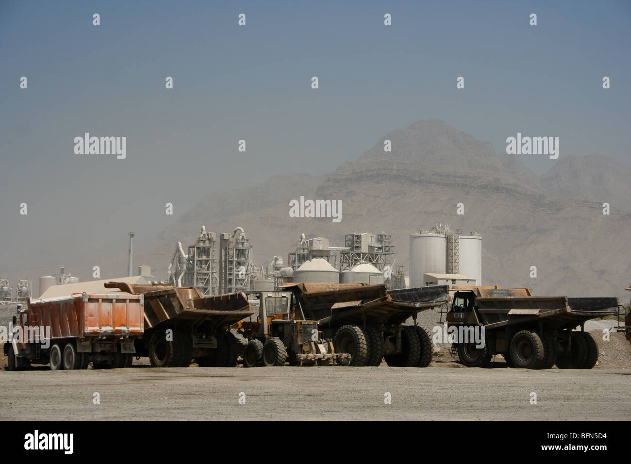 Cement Quarry works Ras Al Khaimah UAE Cementation Stock Photo - Alamy