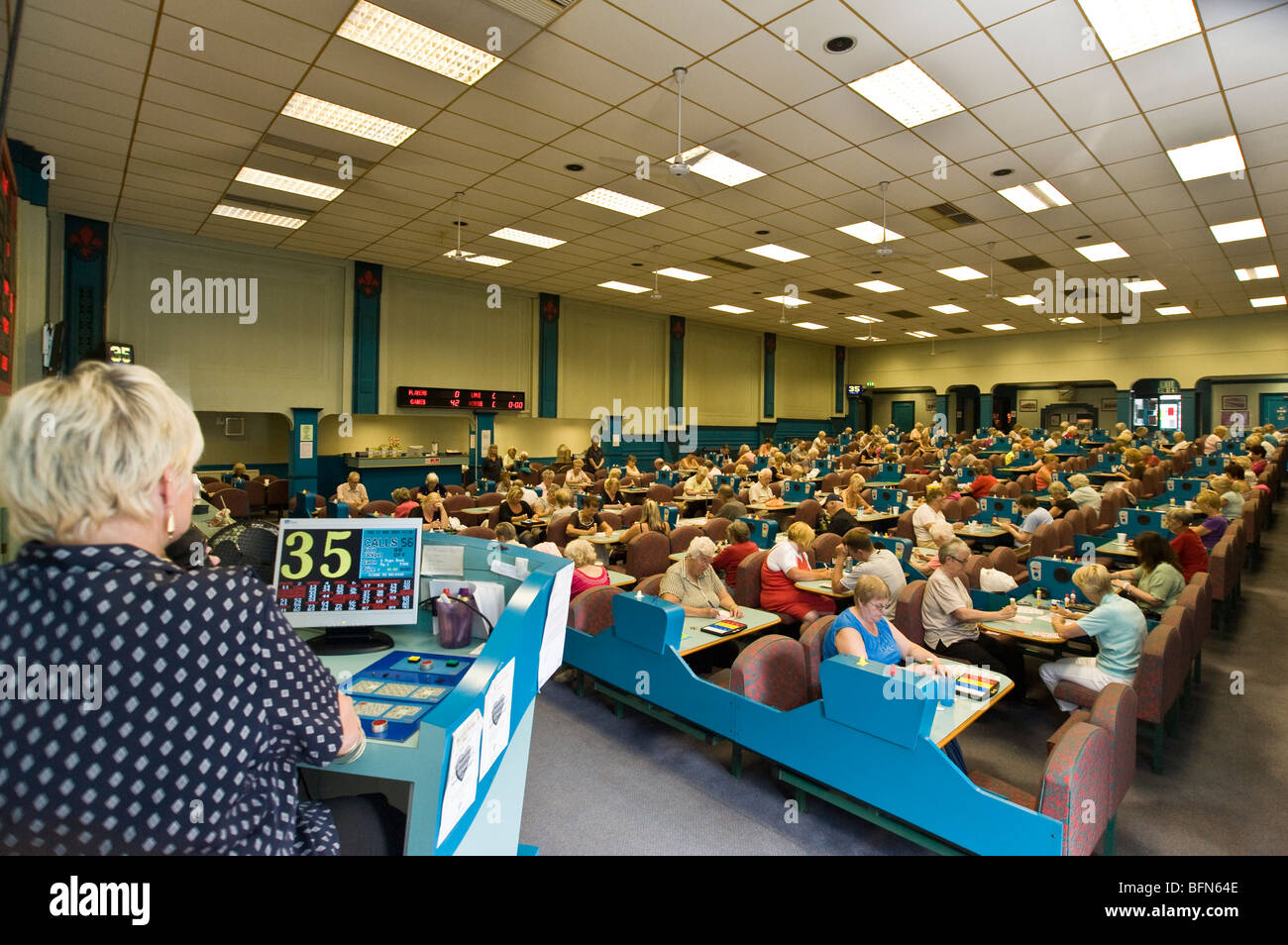 Bingo - People playing Bingo in the UK, Enlgand UK Stock Photo - Alamy