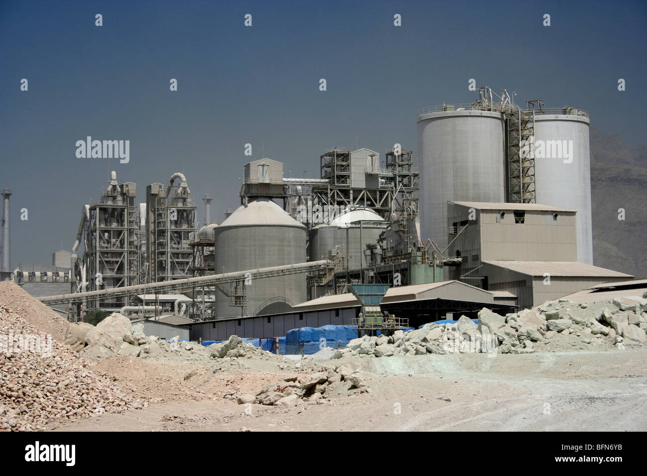 Cement Quarry works Ras Al Khaimah UAE Cementation Stock Photo - Alamy