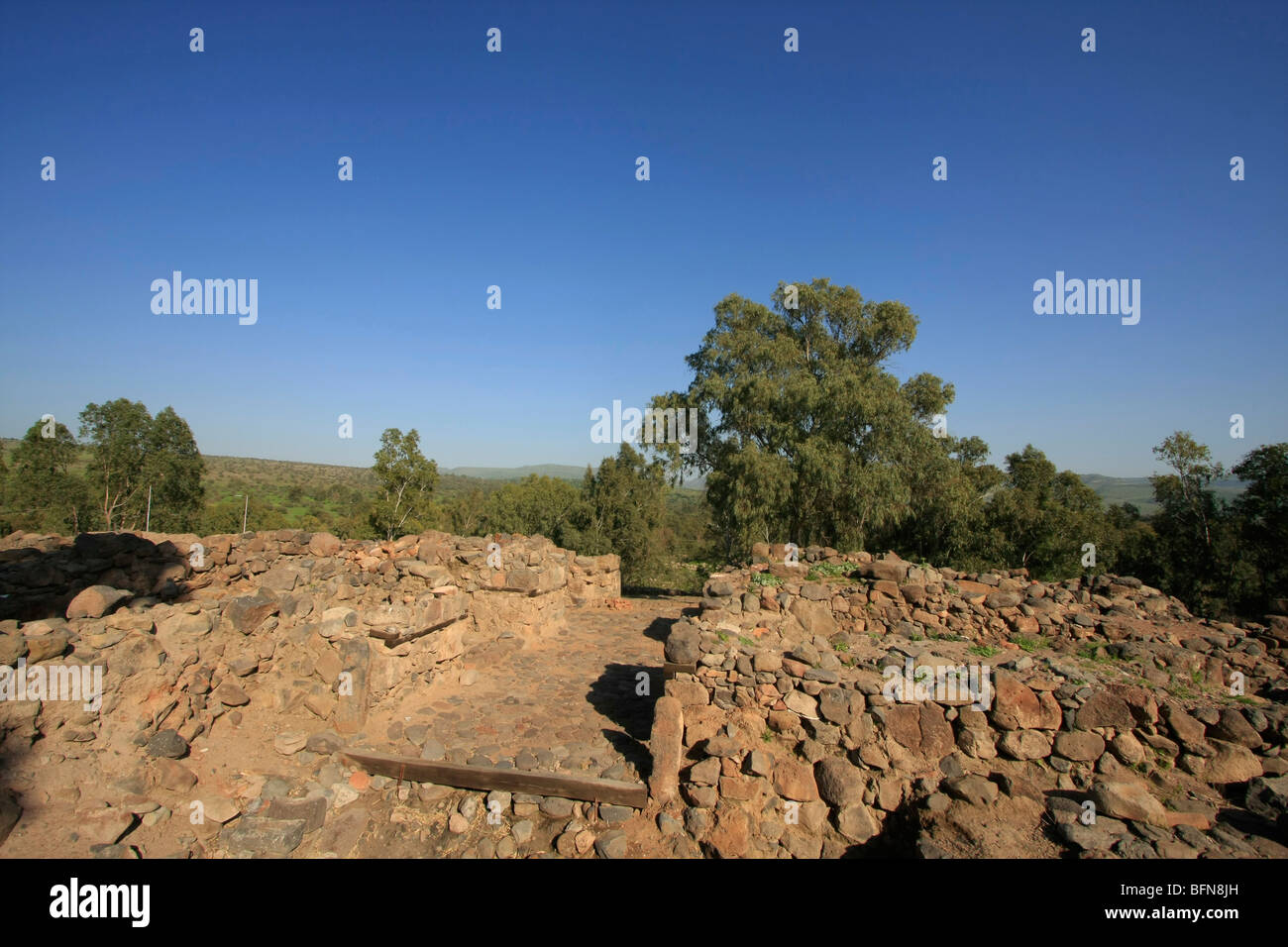 Israel, ruins at et-Tell identified with ancient Bethsaida Stock Photo ...