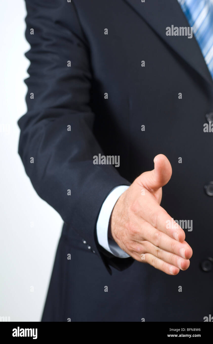 Business man greeting Stock Photo - Alamy
