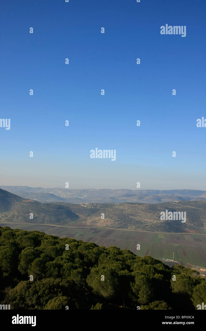 Israel, Lower Galilee. Mount Turan overlooking Beit Netofa valley Stock ...