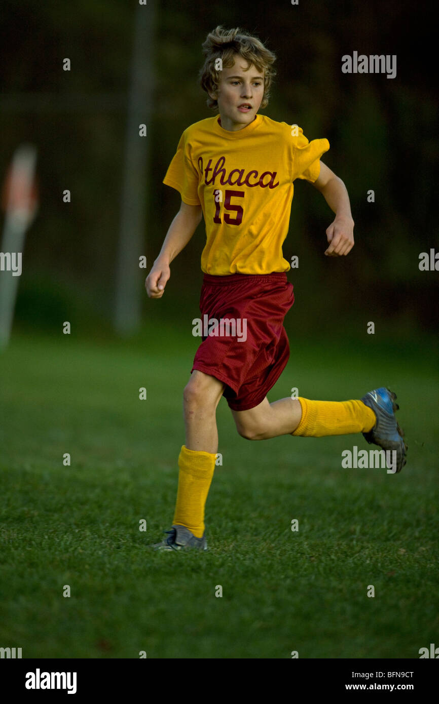 Boy Age 12 Playing Soccer - New York - USA Stock Photo - Alamy