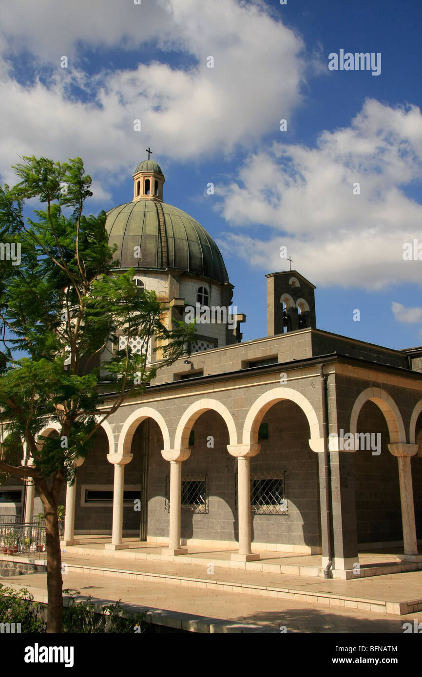 Israel, the Church of Beatitudes on the Mount of Beatitudes Stock Photo ...