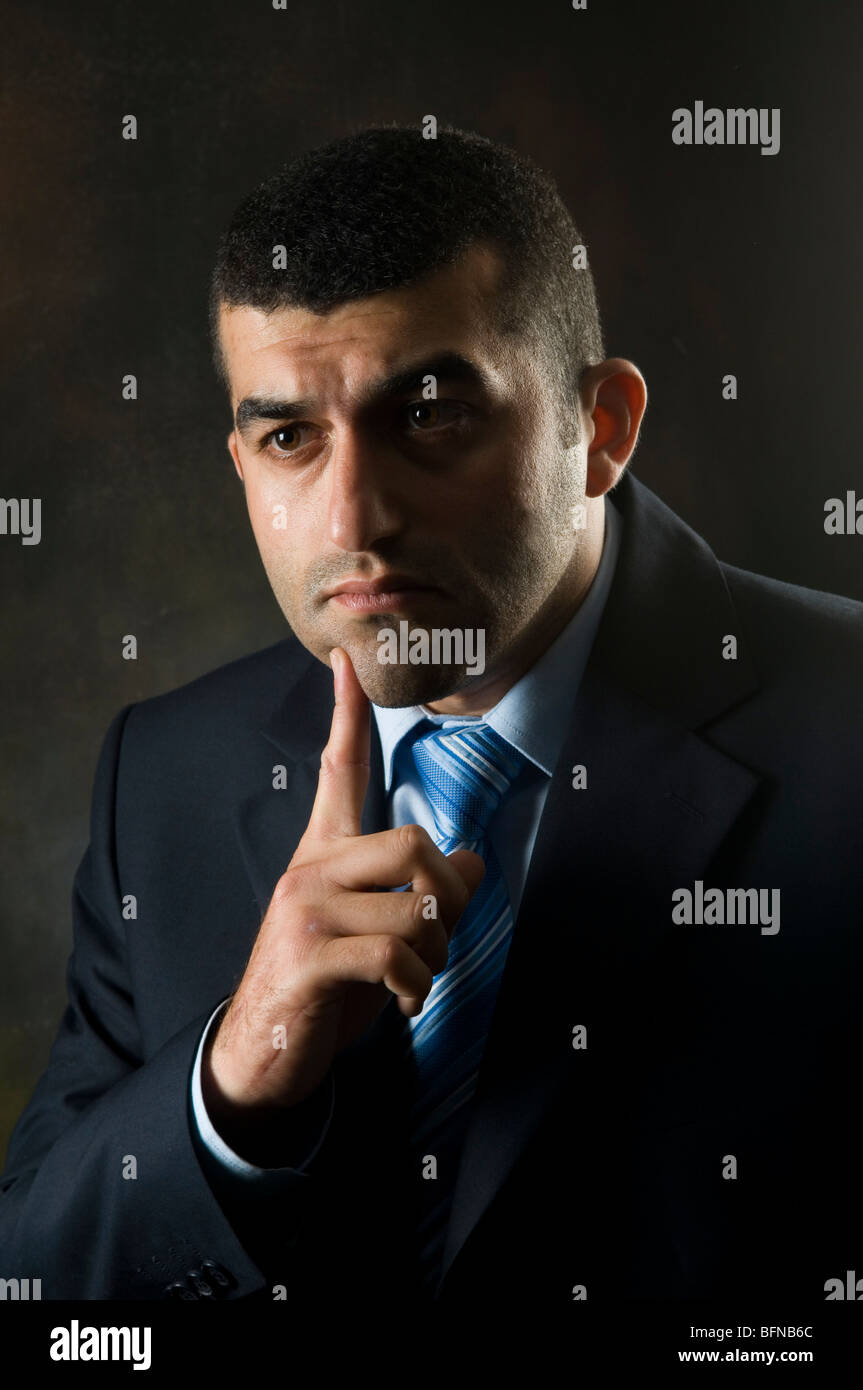 Business man thinking Stock Photo - Alamy