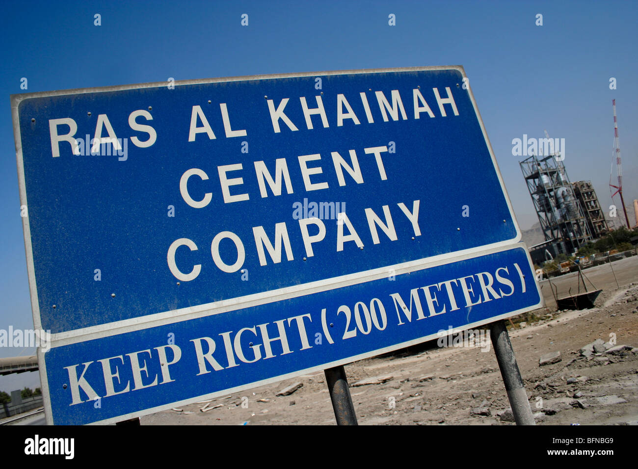 Cement Quarry works Ras Al Khaimah UAE Cementation Stock Photo - Alamy