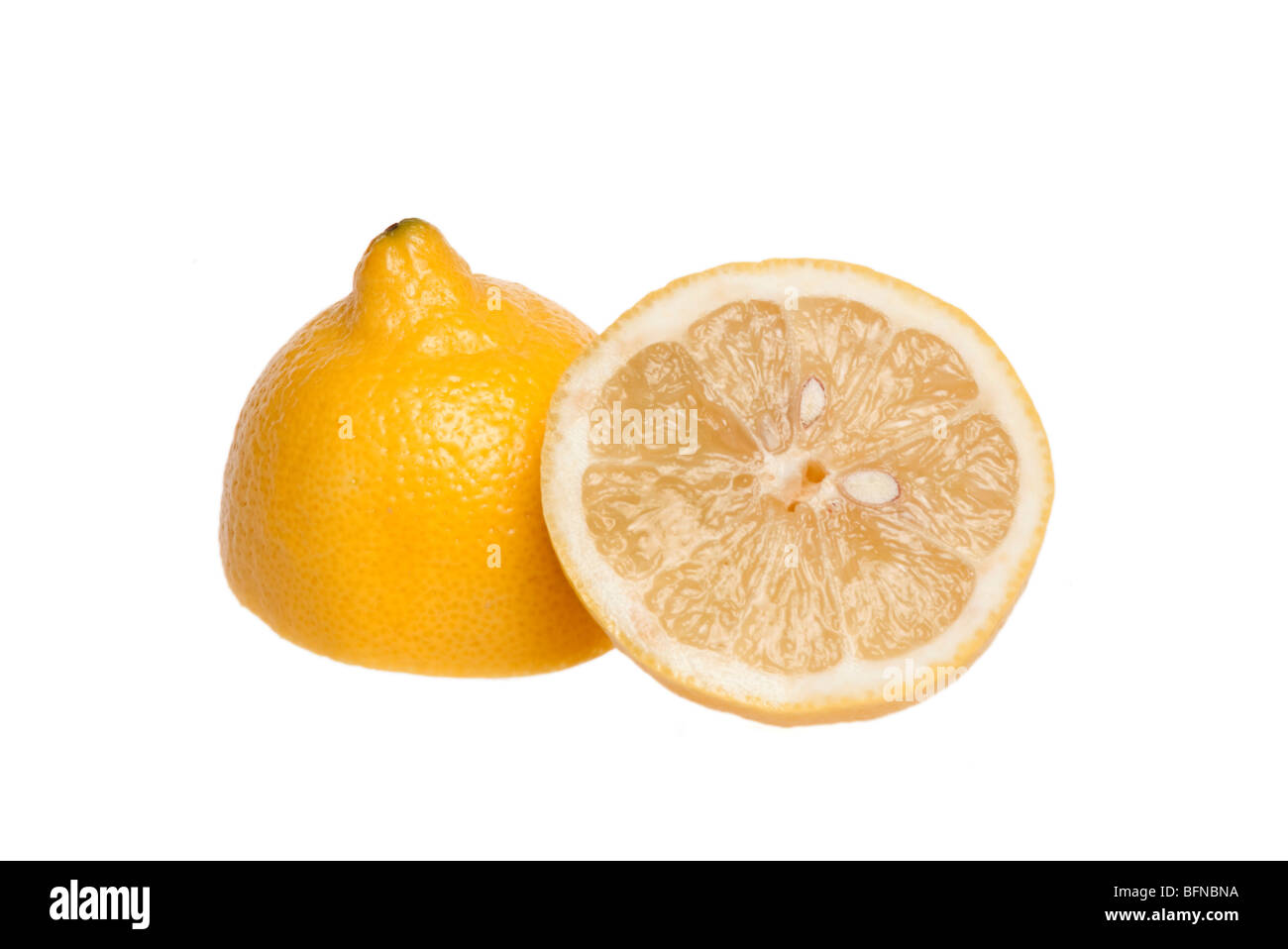 lemon sliced in half Stock Photo - Alamy