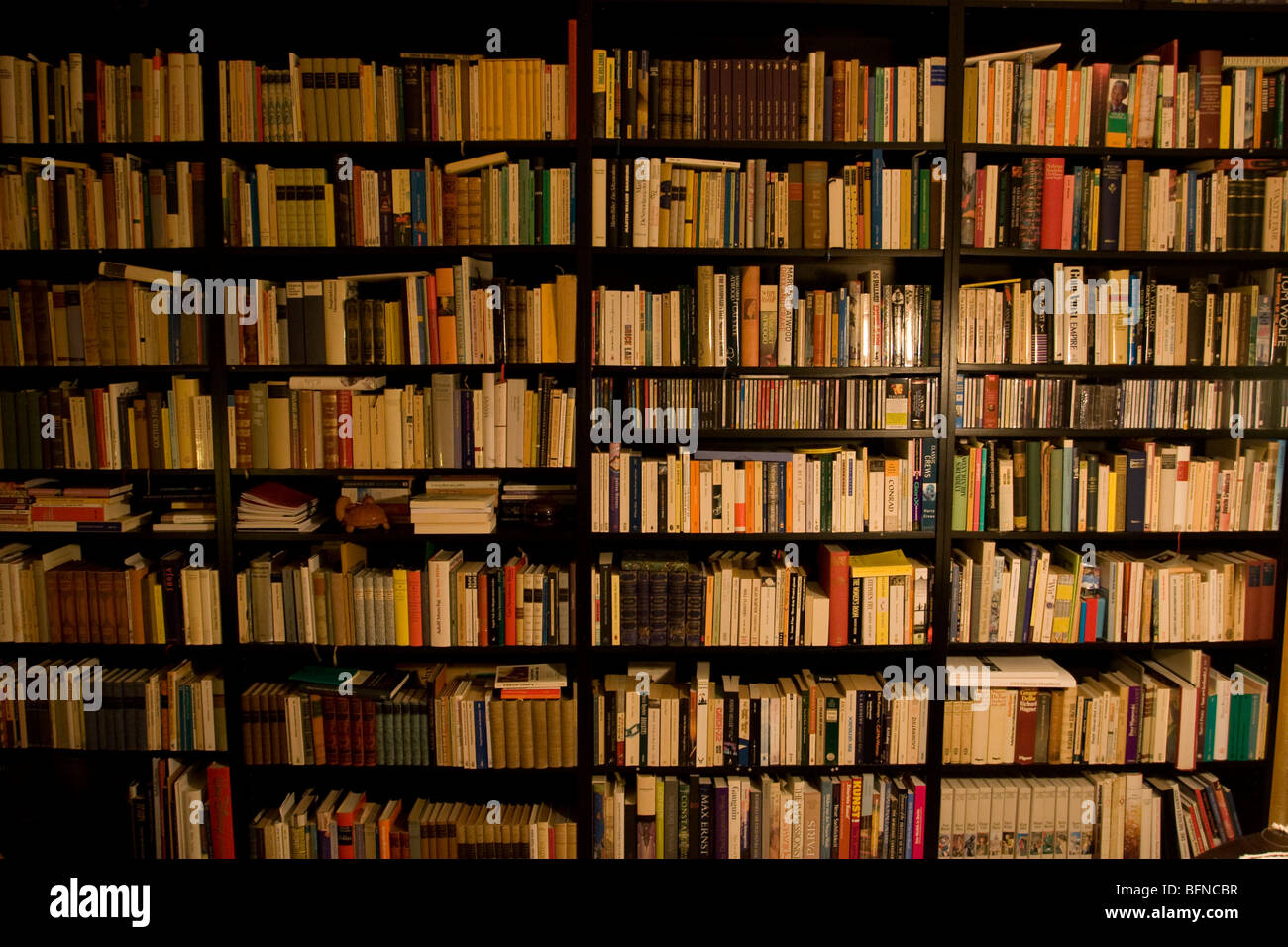 Bookshelf in a private home in Germany Stock Photo - Alamy