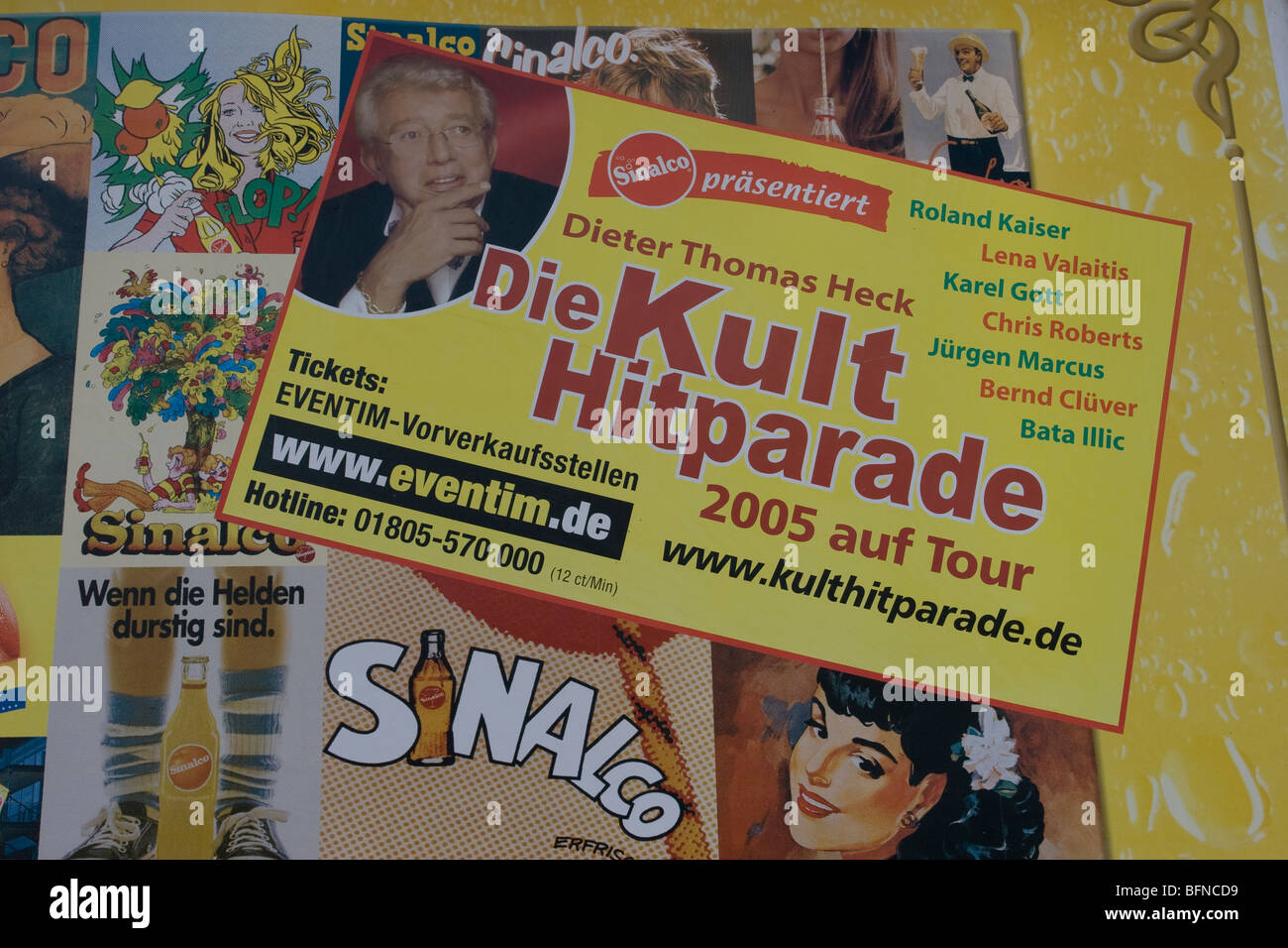 A poster for a German concert of traditional pop music promoted by ...