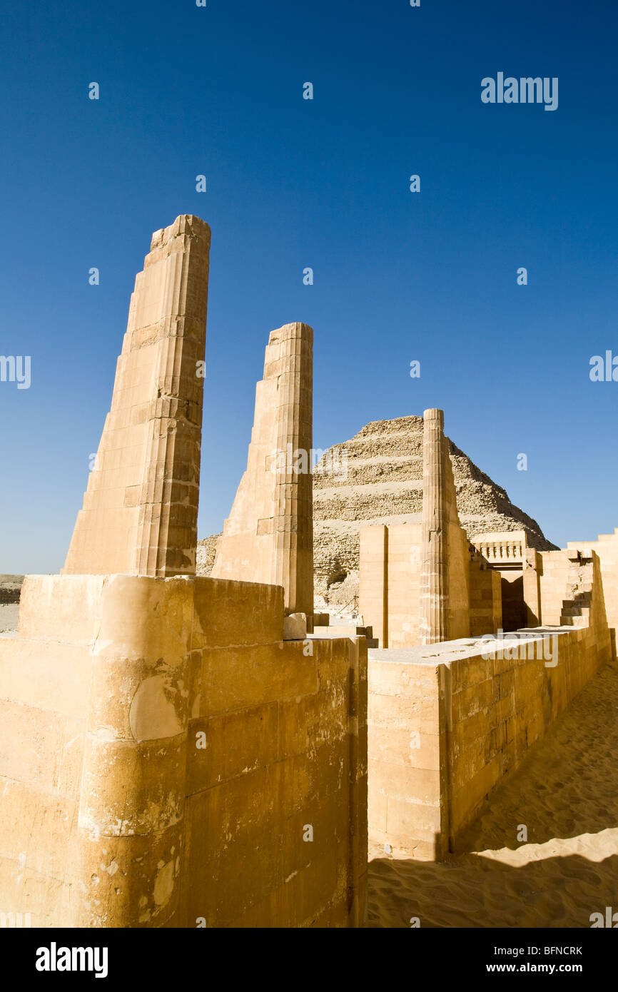 View of the Step Pyramid of Pharaoh Djoser, as seen from the Heb-Sed ...