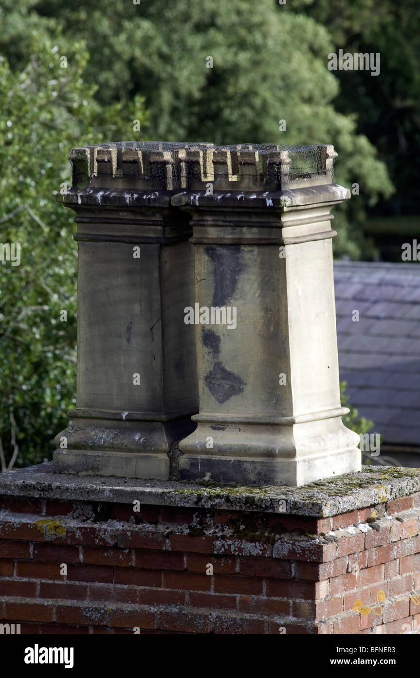Brick chimney pots, England UK Stock Photo - Alamy