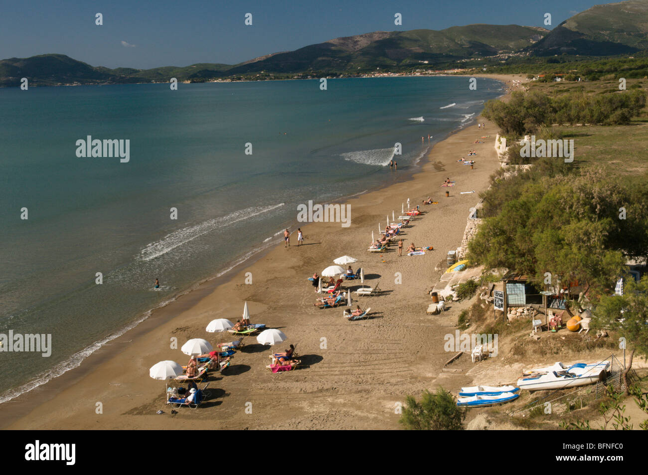Greece. Zakynthos. Zante. Greek island. October. View west along the ...