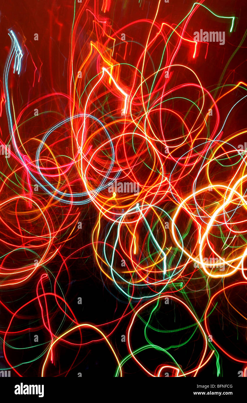 Multi coloured trailing lights hi-res stock photography and images - Alamy