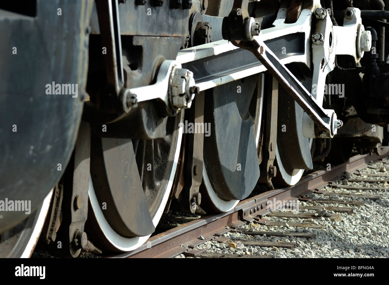 Close up of train wheels hi-res stock photography and images - Alamy