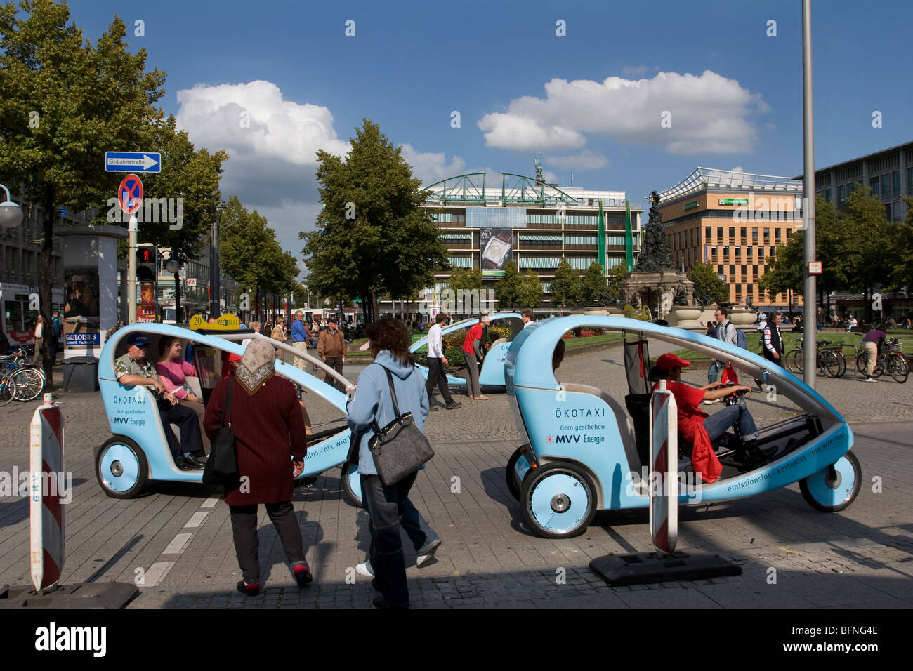 cycle rickshaw taxis in Mannheim, Germany Stock Photo - Alamy