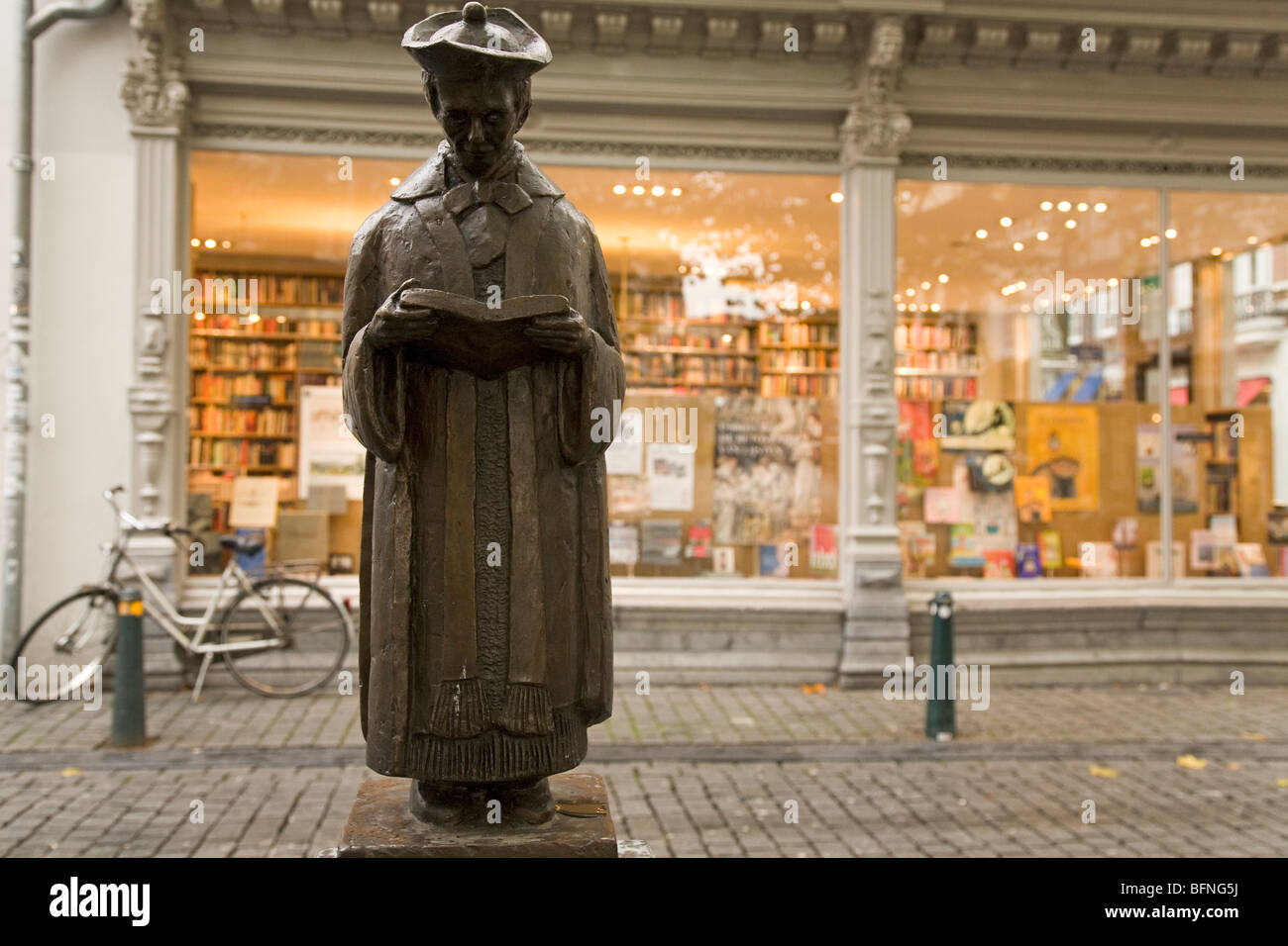 A statue of St Ivo of Kermatin (1253 – 1303) , the patron saint of ...