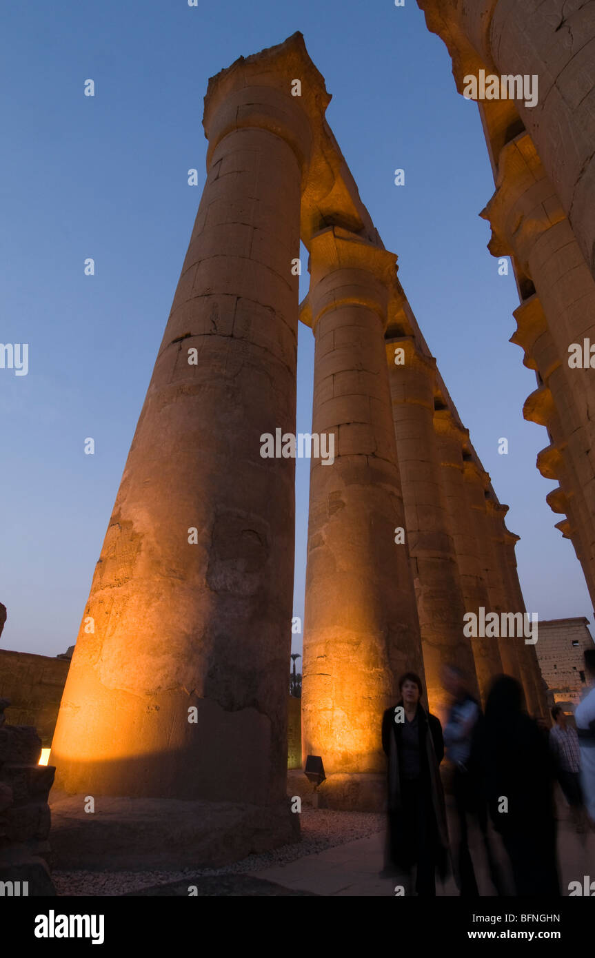 Huge columns in the temple of Luxor Egypt Stock Photo - Alamy