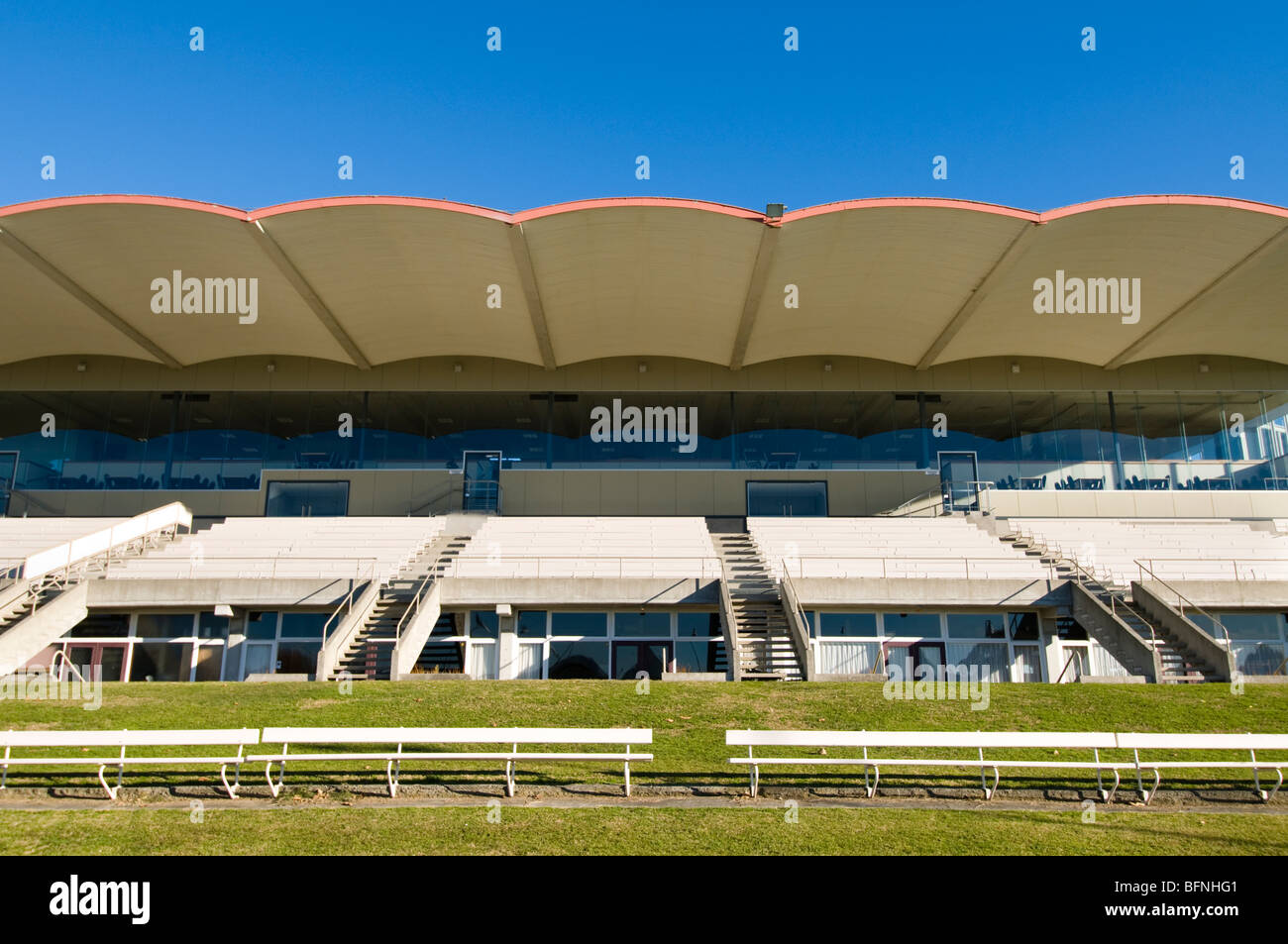 Wooden stadium seating hi-res stock photography and images - Alamy