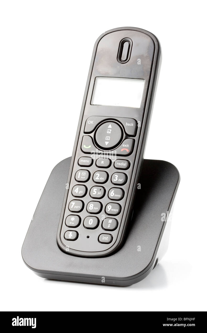 dect cordless phone isolated on withe background Stock Photo - Alamy