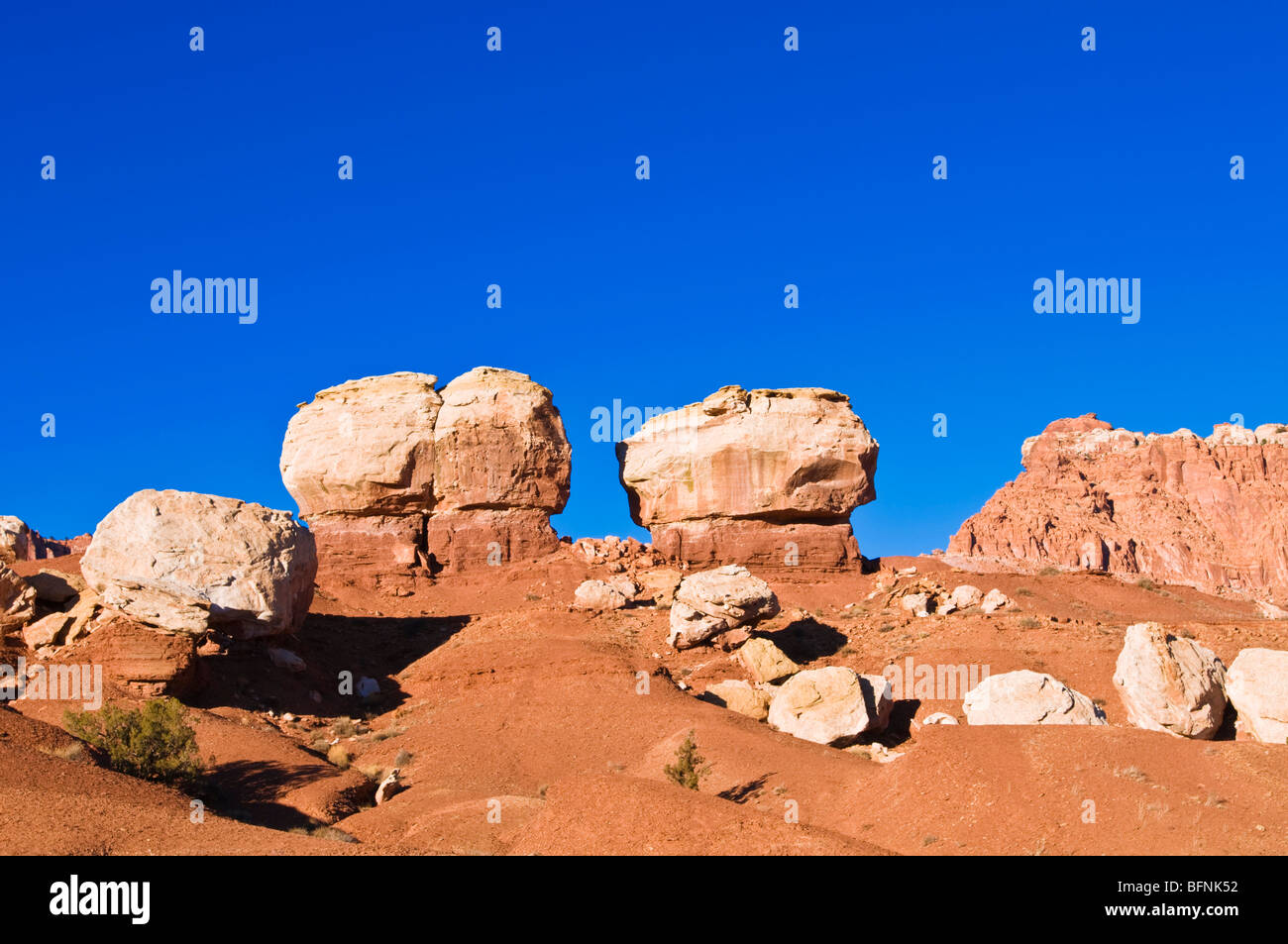 Twin Rocks, Capitol Reef National Park, Utah Stock Photo - Alamy