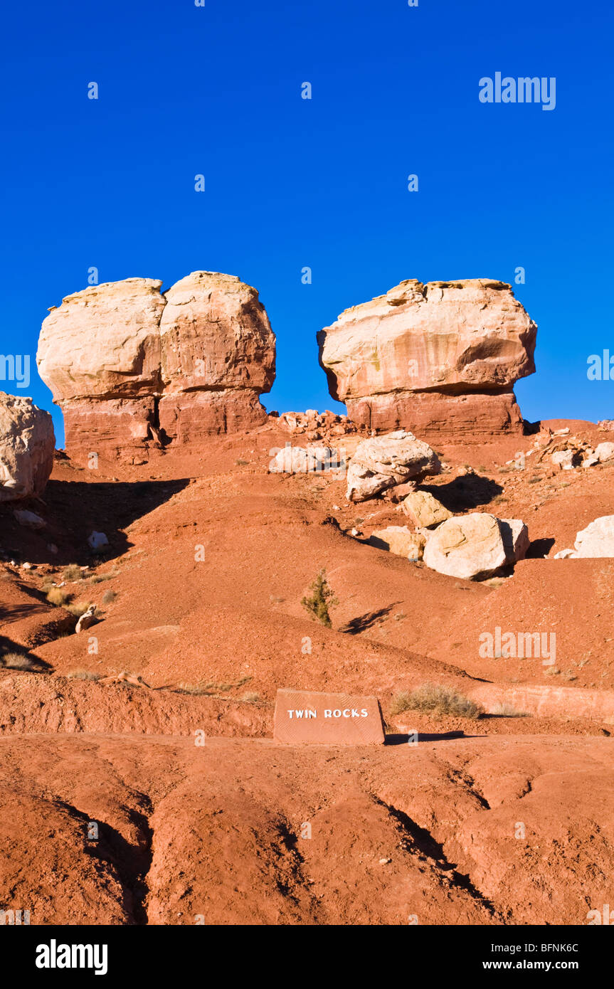 Twin Rocks, Capitol Reef National Park, Utah Stock Photo - Alamy