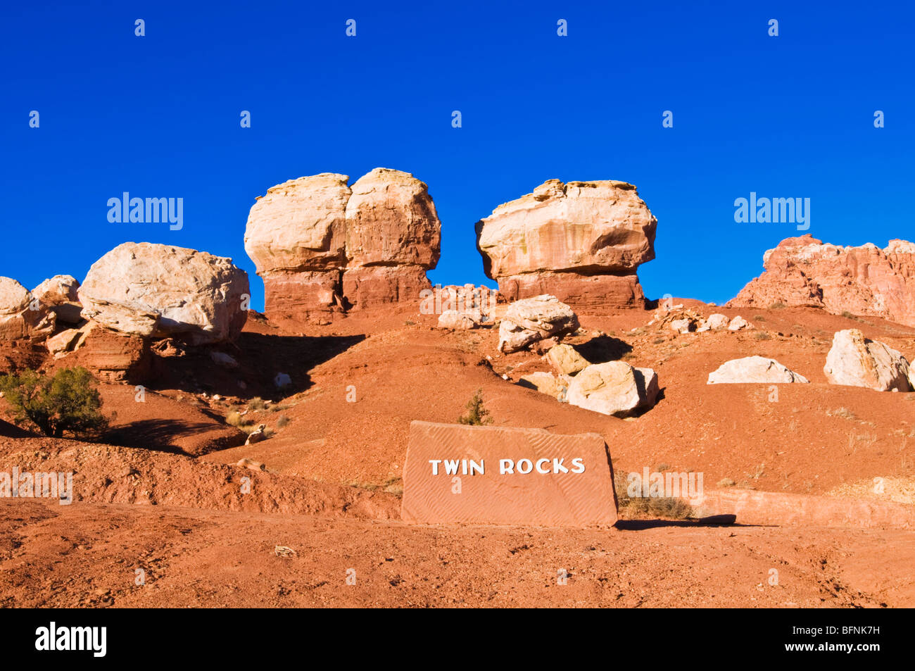 Twin Rocks, Capitol Reef National Park, Utah Stock Photo - Alamy