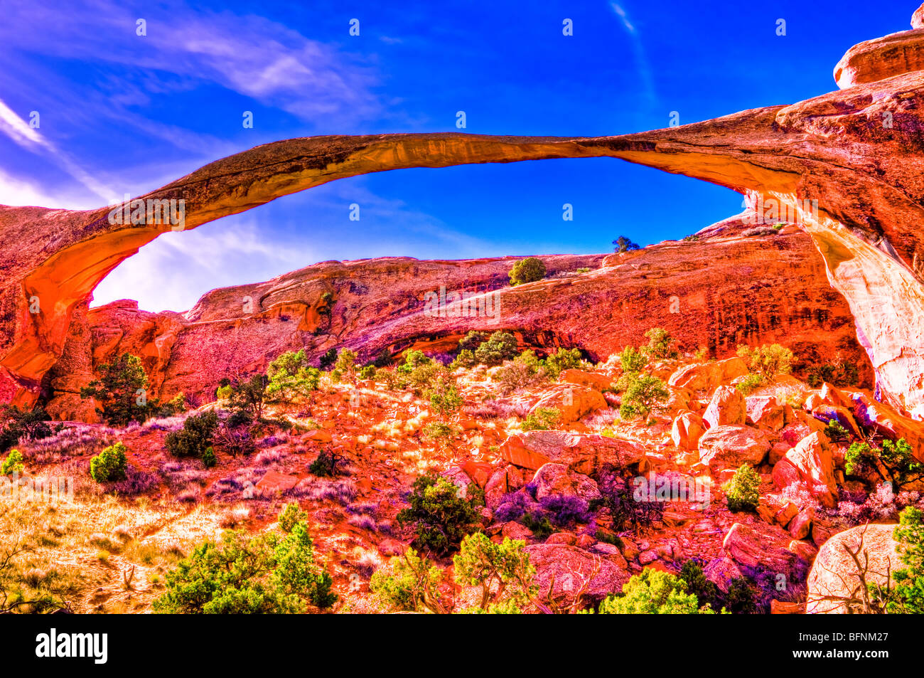 Landscape Arch, Arches National Park, Utah Stock Photo - Alamy