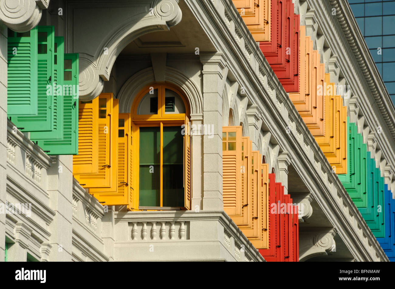 Multi-Colored or Coloured Painted Shutters, MICA Building (Ministry of ...
