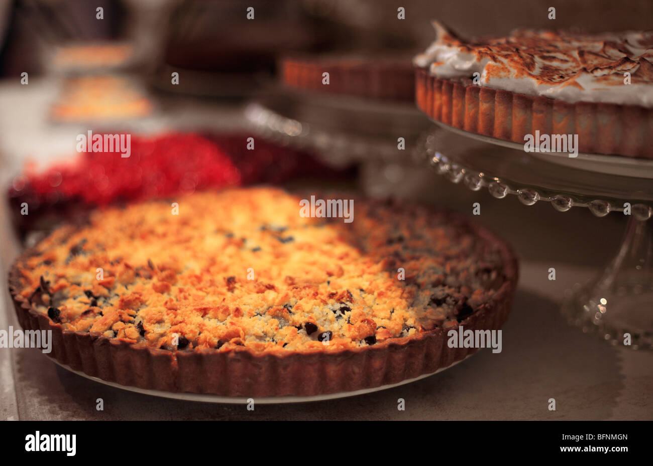 Tart at tea-room in Rouen Normandy France Stock Photo - Alamy