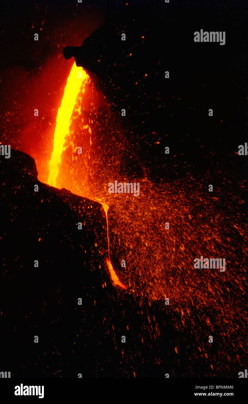 molten metal steel iron pouring ; India ; asia Stock Photo - Alamy