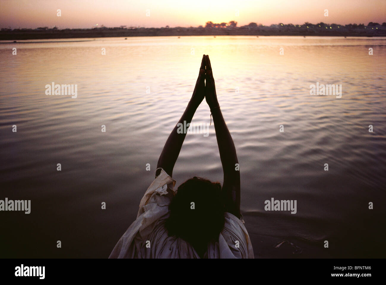 Indian man praying rural indian hi-res stock photography and images - Alamy