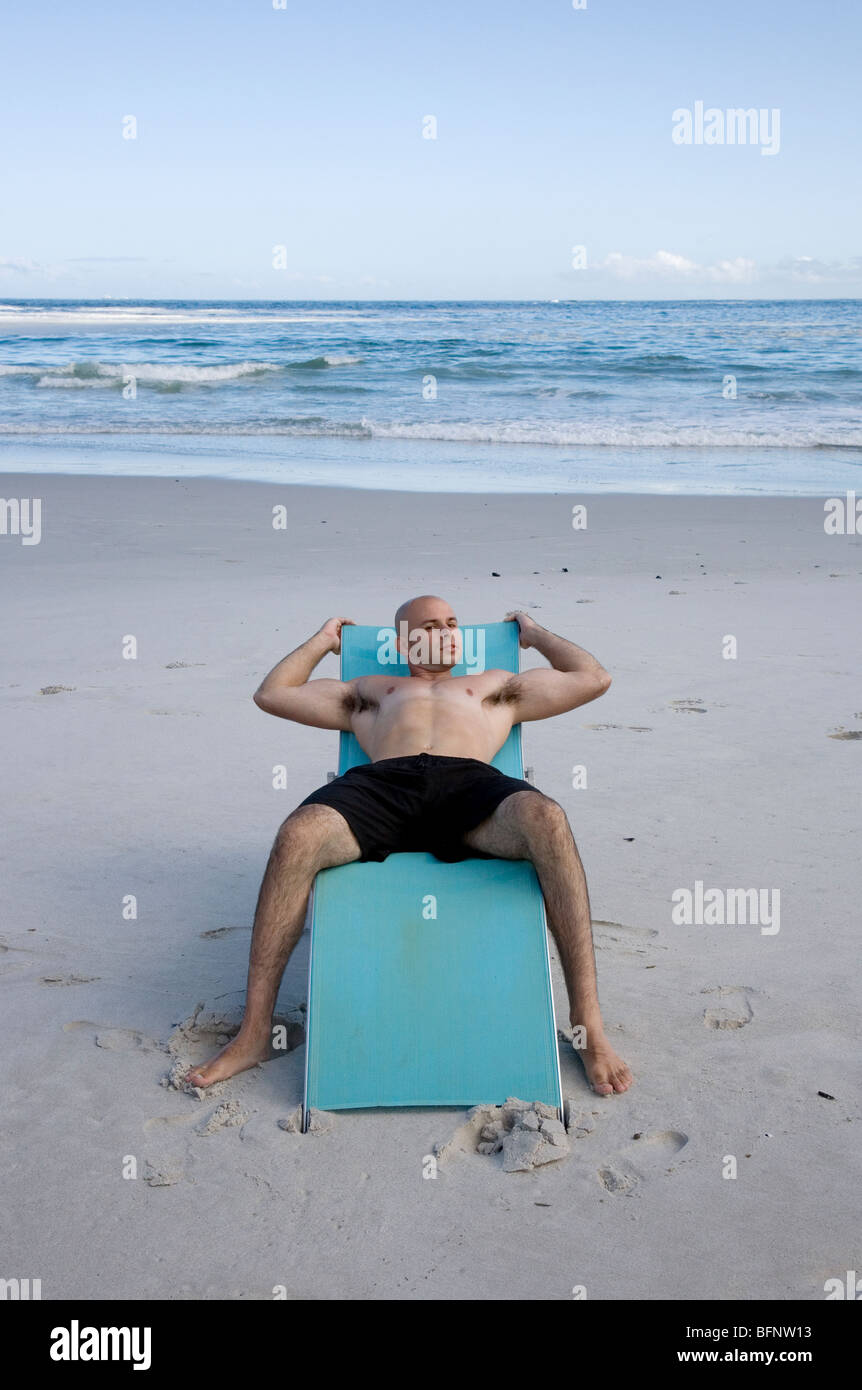 Hairy man beach hi-res stock photography and images - Alamy