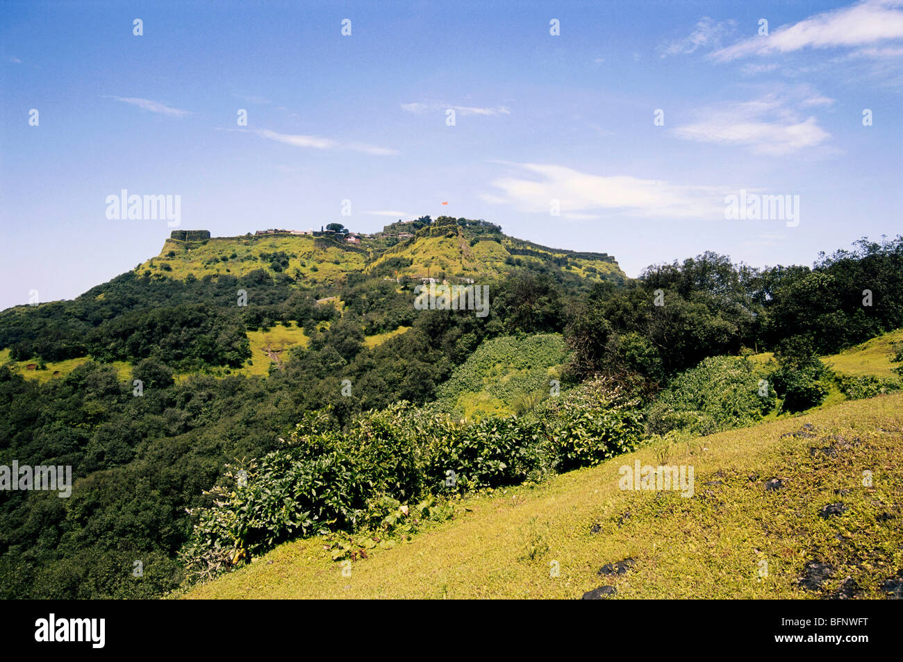 Pratapgad fort ; Mahableshwar ; Satara ; Maharashtra ; India ; asia ...