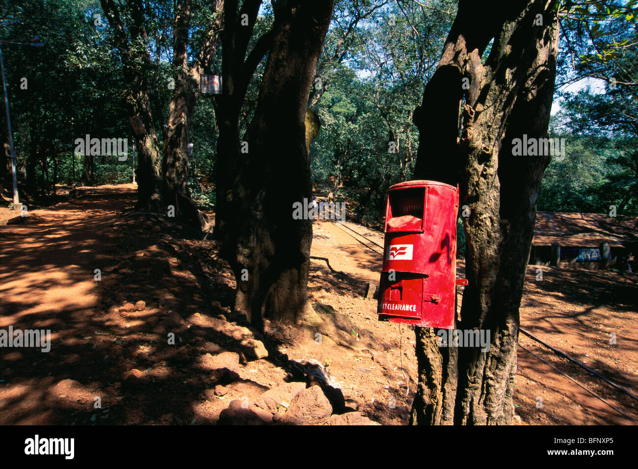 Red indian post letter box hi-res stock photography and images - Alamy