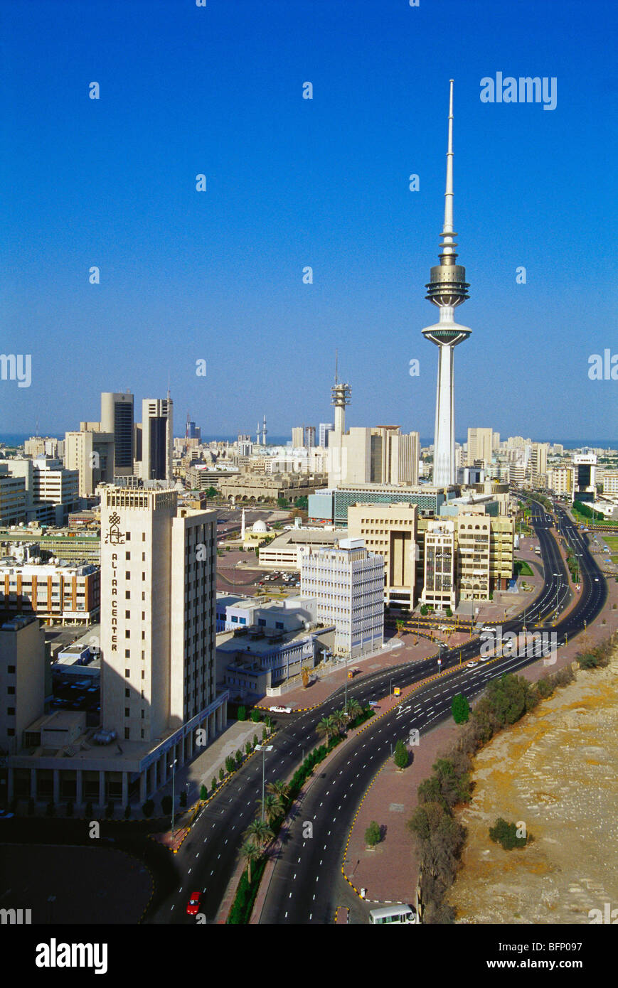 The Kuwait Telecommunications Tower ; Liberation Tower ; Kuwait city ...