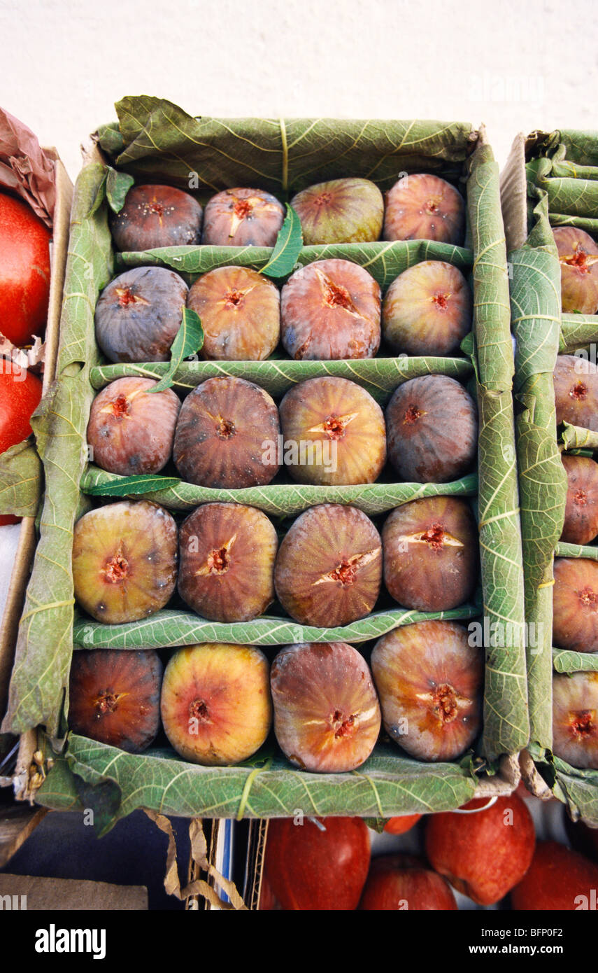 twenty figs in a box ; fruit market ; Bombay ; Mumbai ; Maharashtra ...