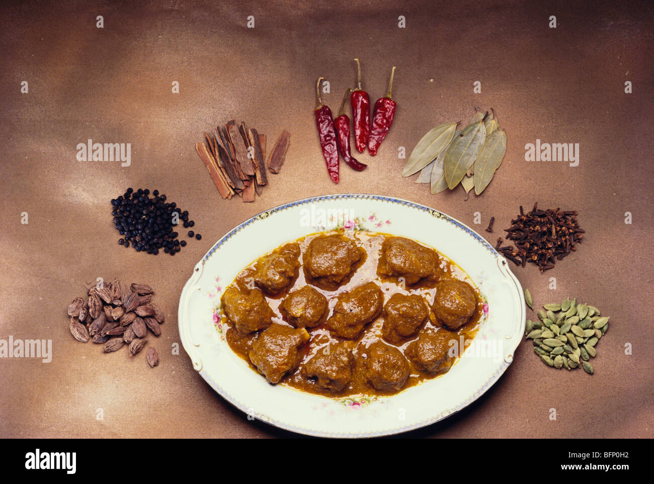 Mutton made with spices Stock Photo - Alamy