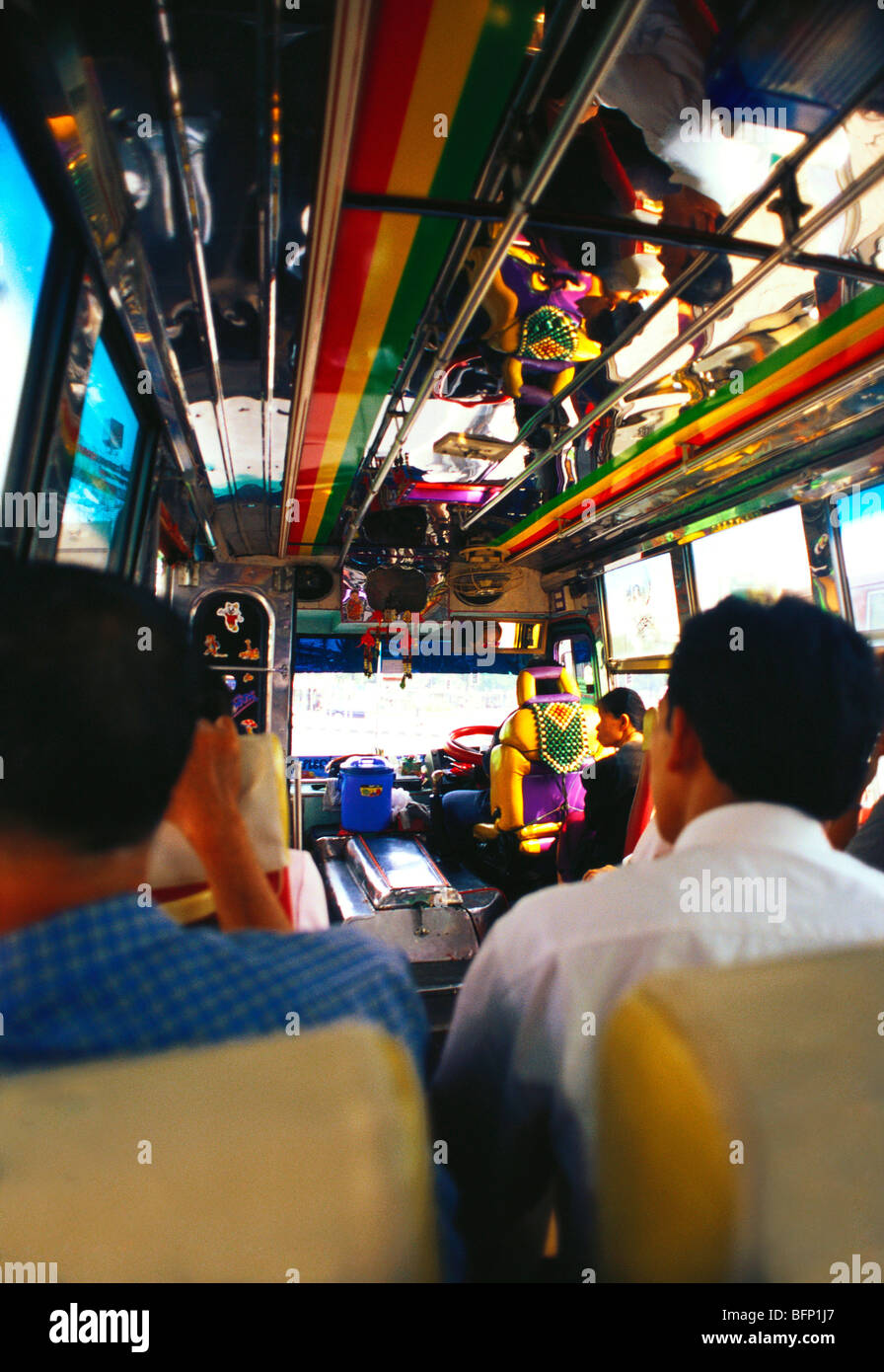 Colorful ceiling of bus ; Bangkok ; Thailand ; asia Stock Photo - Alamy