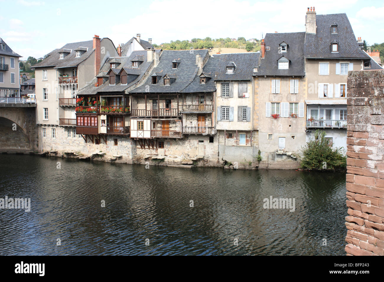 Espalion, River Lot France Stock Photo - Alamy