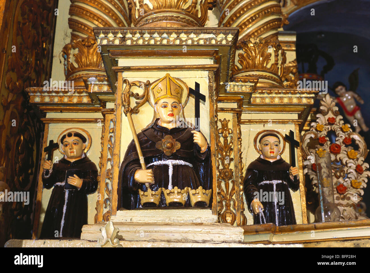 HMA 64778 : Statues in Reis Magos church ; Verem ; Goa ; India Stock ...