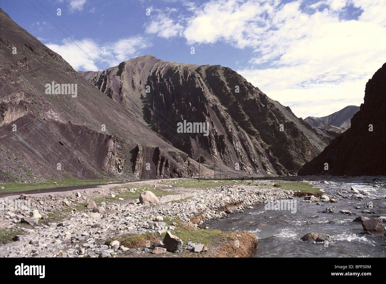 River Indus ; Upshi ; Leh ; Ladakh ; Jammu and Kashmir ; India ; asia ...