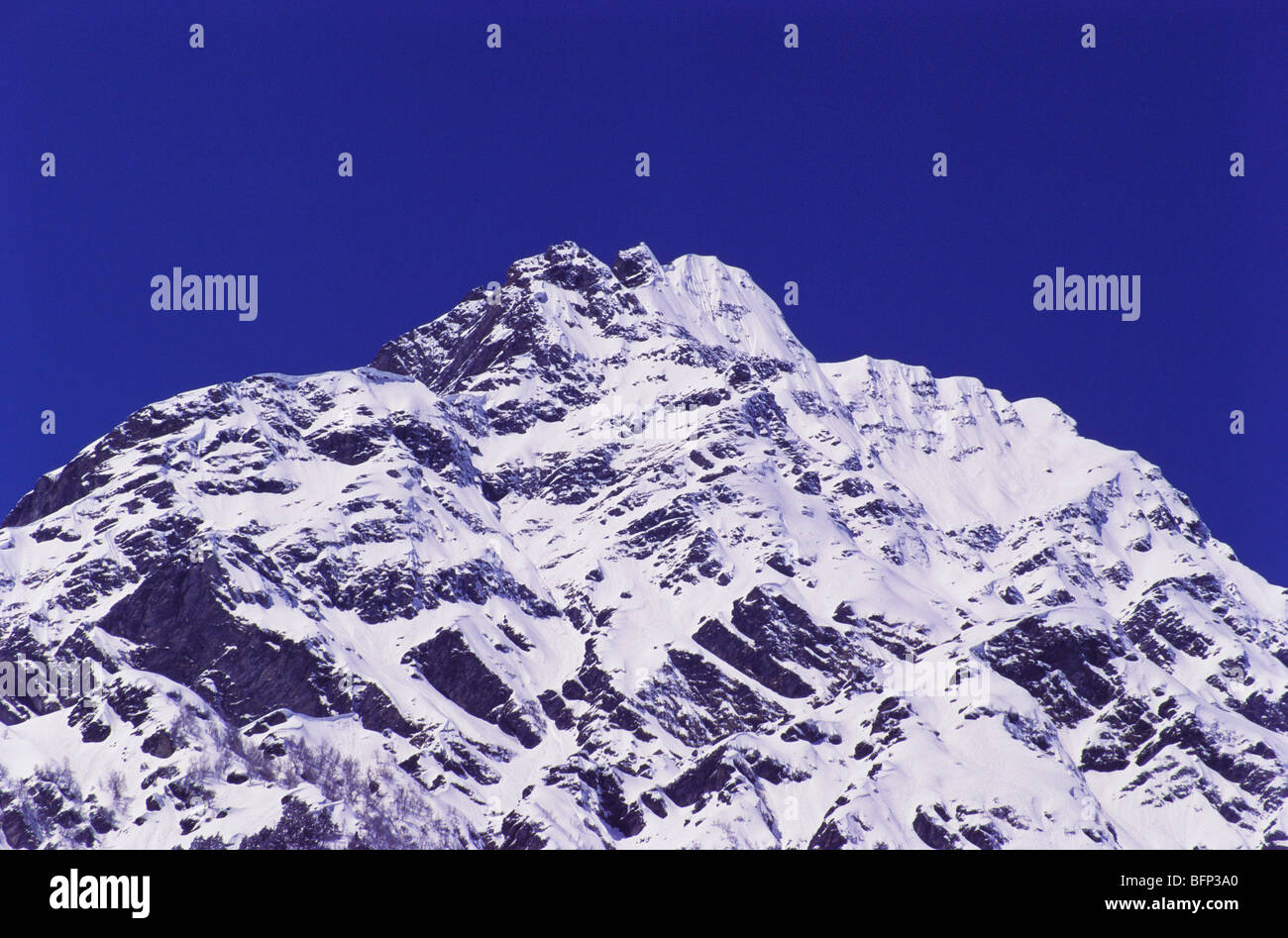 Snow clad peak ; Solang valley ; Manali ; Himachal Pradesh ; India ...
