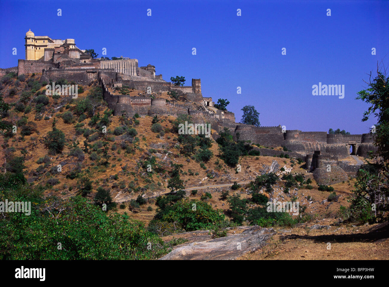 Mewar fortress ; Kumbhalgarh Fort ; Udaipur ; Rajsamand ; Rajasthan ...