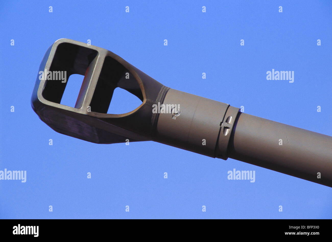 Bofors Gun barrel ; front view 155mm F77BO2 ; Bombay ; Mumbai ...
