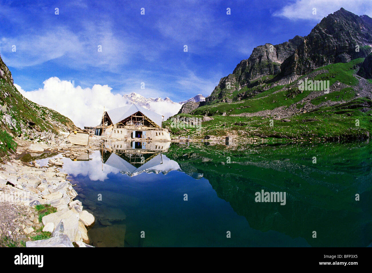 Hemkund Sahib Gurudwara under construction ; Hemkunt ; Ghangaria ...