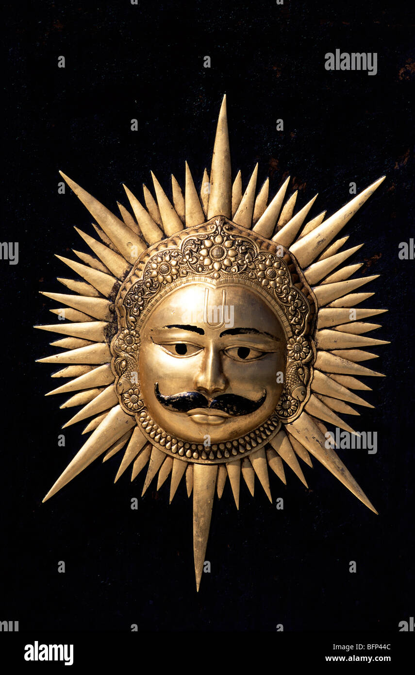 Sun God symbol of King ; Udaipur ; Rajasthan ; India ; asia Stock Photo ...