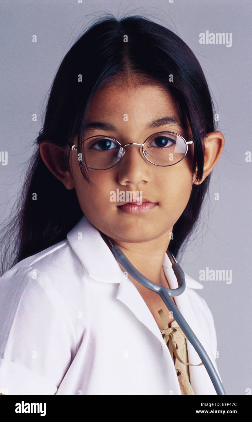 Girl fancy dress as doctor MR#501 Stock Photo - Alamy